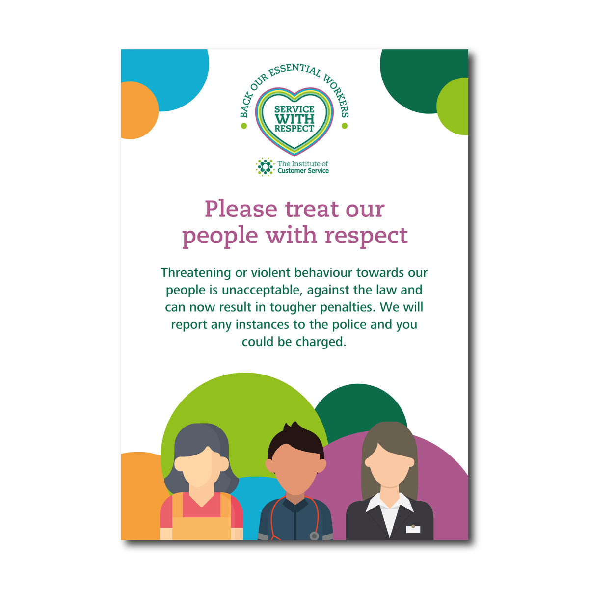 Service With Respect A4 Poster (3 pack) – Institute of Customer Service